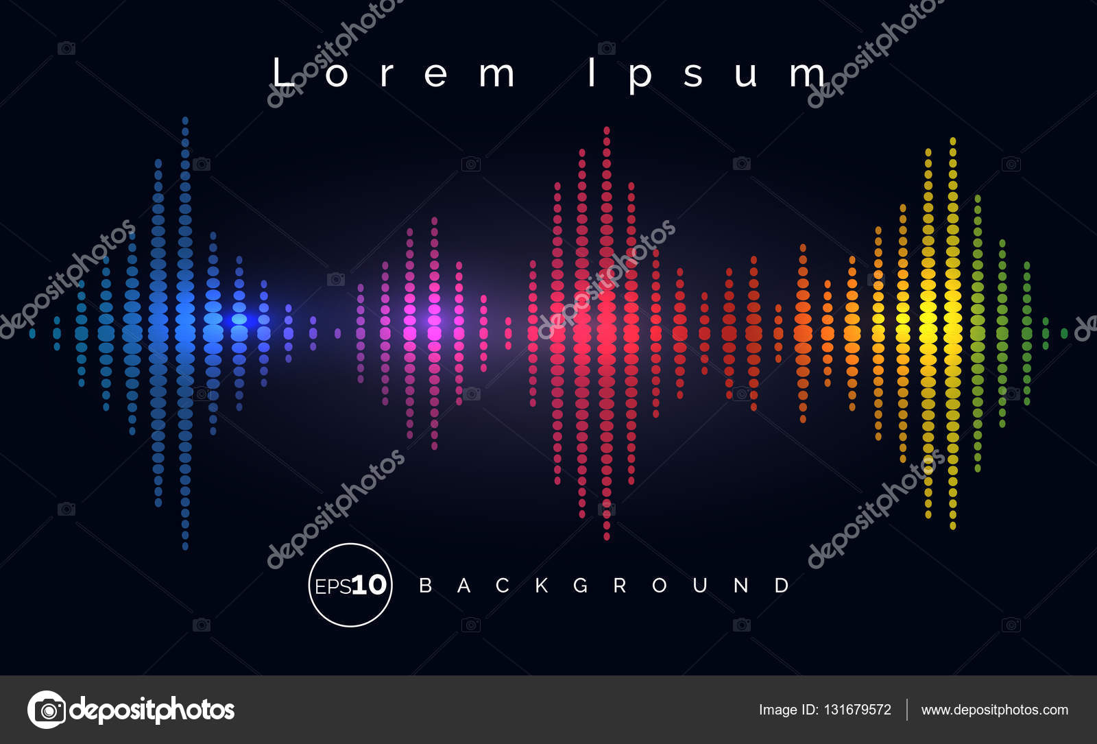 Waveform stereo equalizer poster Stock Vector by ©vectortatu 131679572