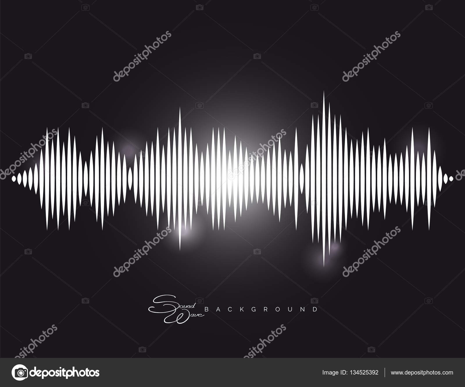 Sound wave background with shining elements Stock Vector by ©vectortatu ...