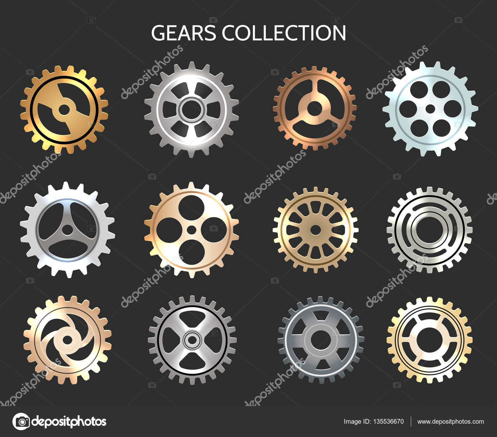 Clock Gear Vector