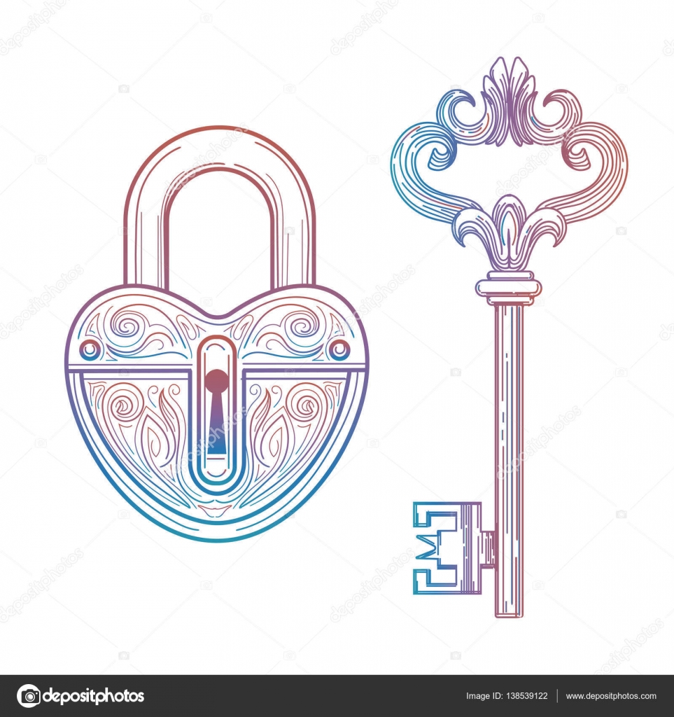 Vintage Lock And Key Clip Art