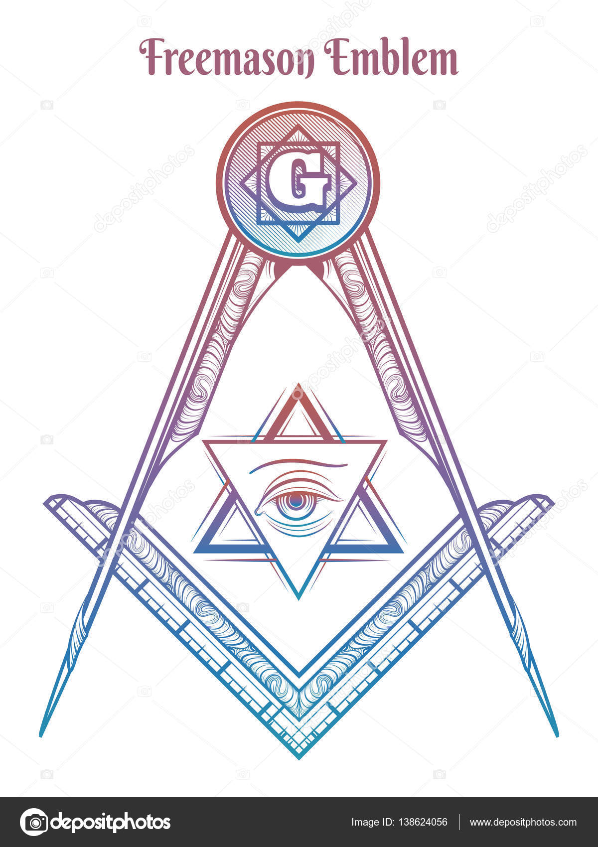 Freemason square and compass Stock Vector Image by ©vectortatu #138624056