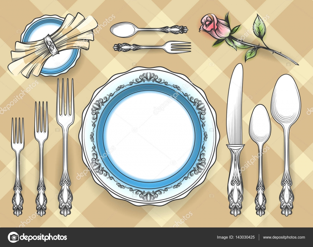 Cutlery set sketch Stock Vector Image by ©vectortatu #143030425