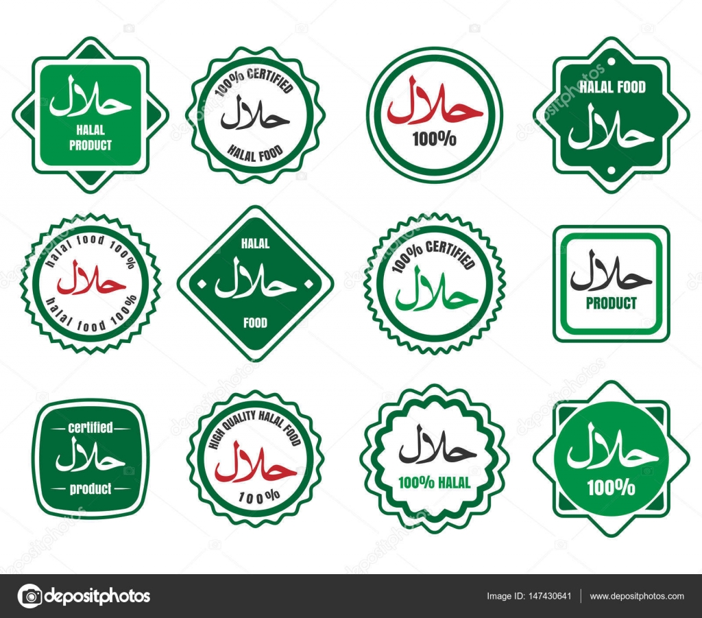 Islamic kosher certified meal emblems — Stock Vector © vectortatu ...