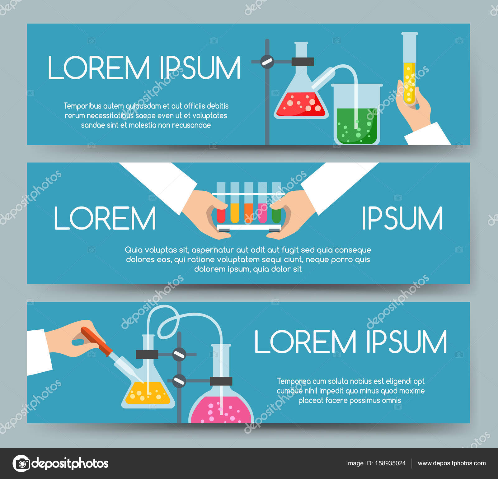 Scientist chemical laboratory banner set Stock Vector by ©vectortatu ...