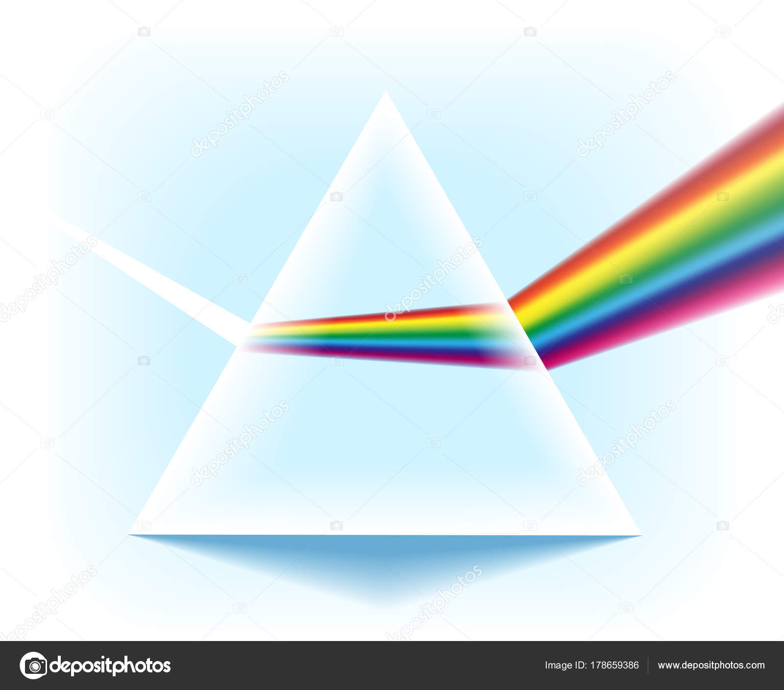 Spectrum prism with light dispersion effect Stock Vector Image by ...