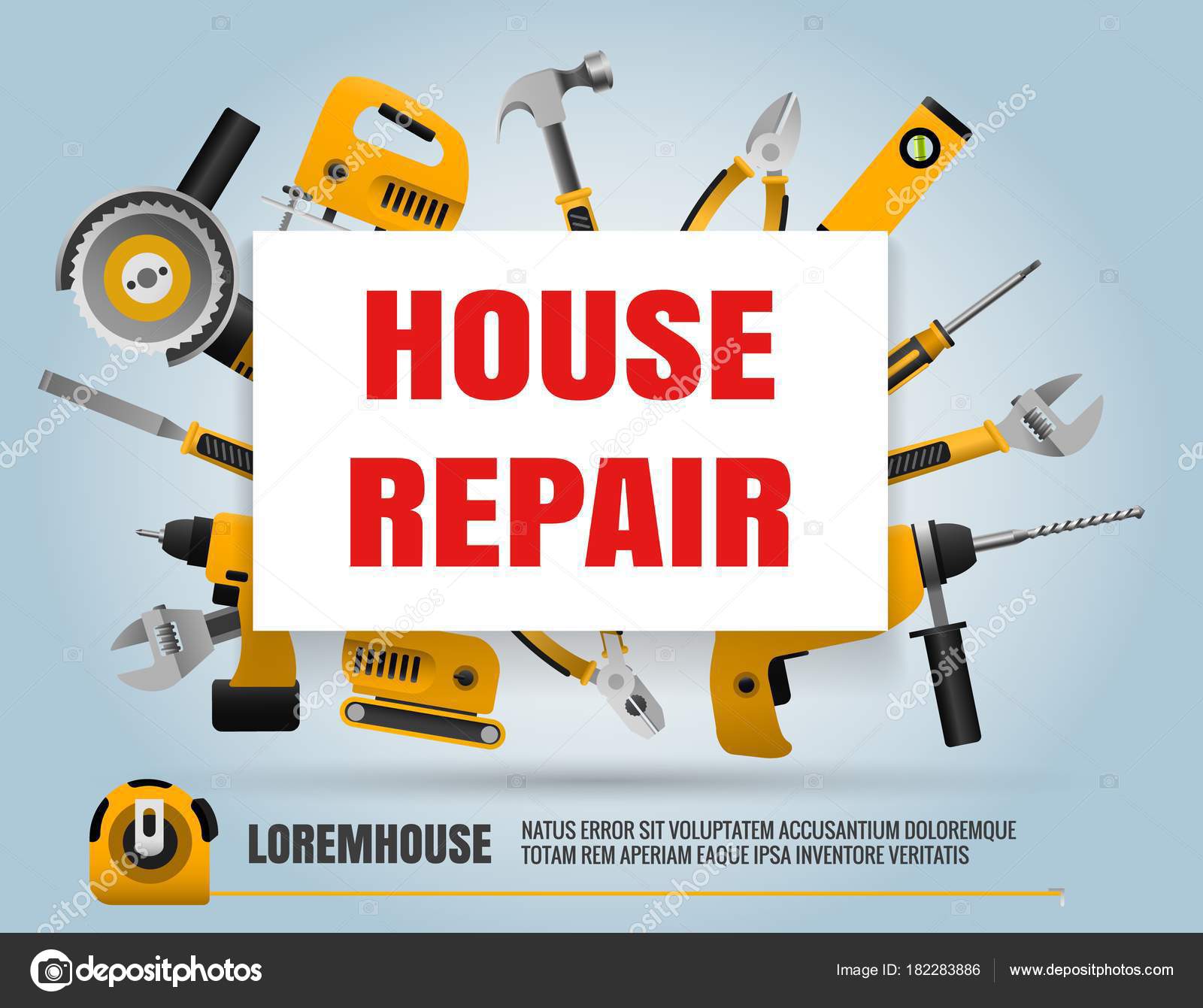 House repair tools poster Stock Vector Image by ©vectortatu #182283886
