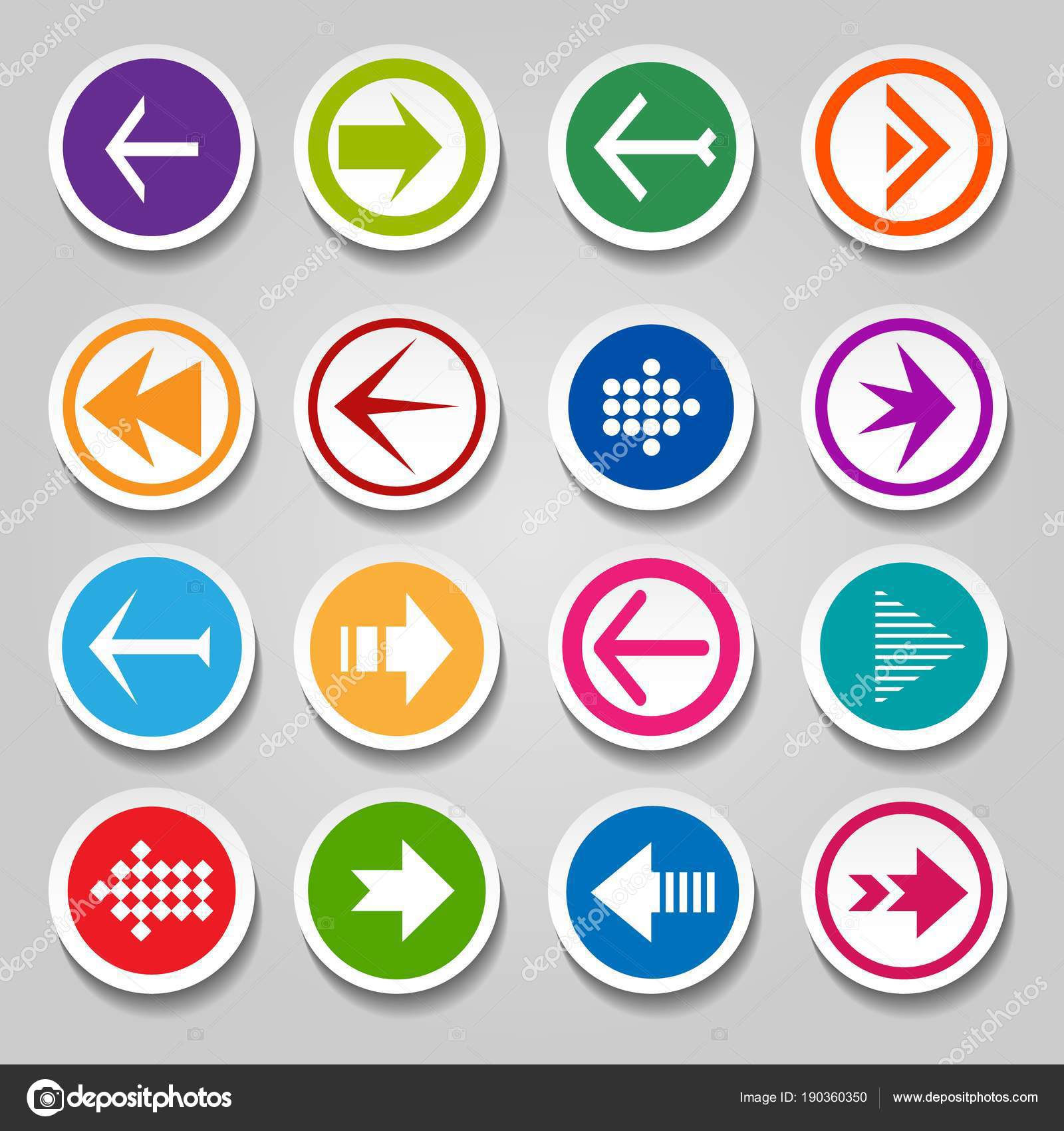 Etiquetas de flecha o pegatinas Vector de stock por ©vectortatu 190360350