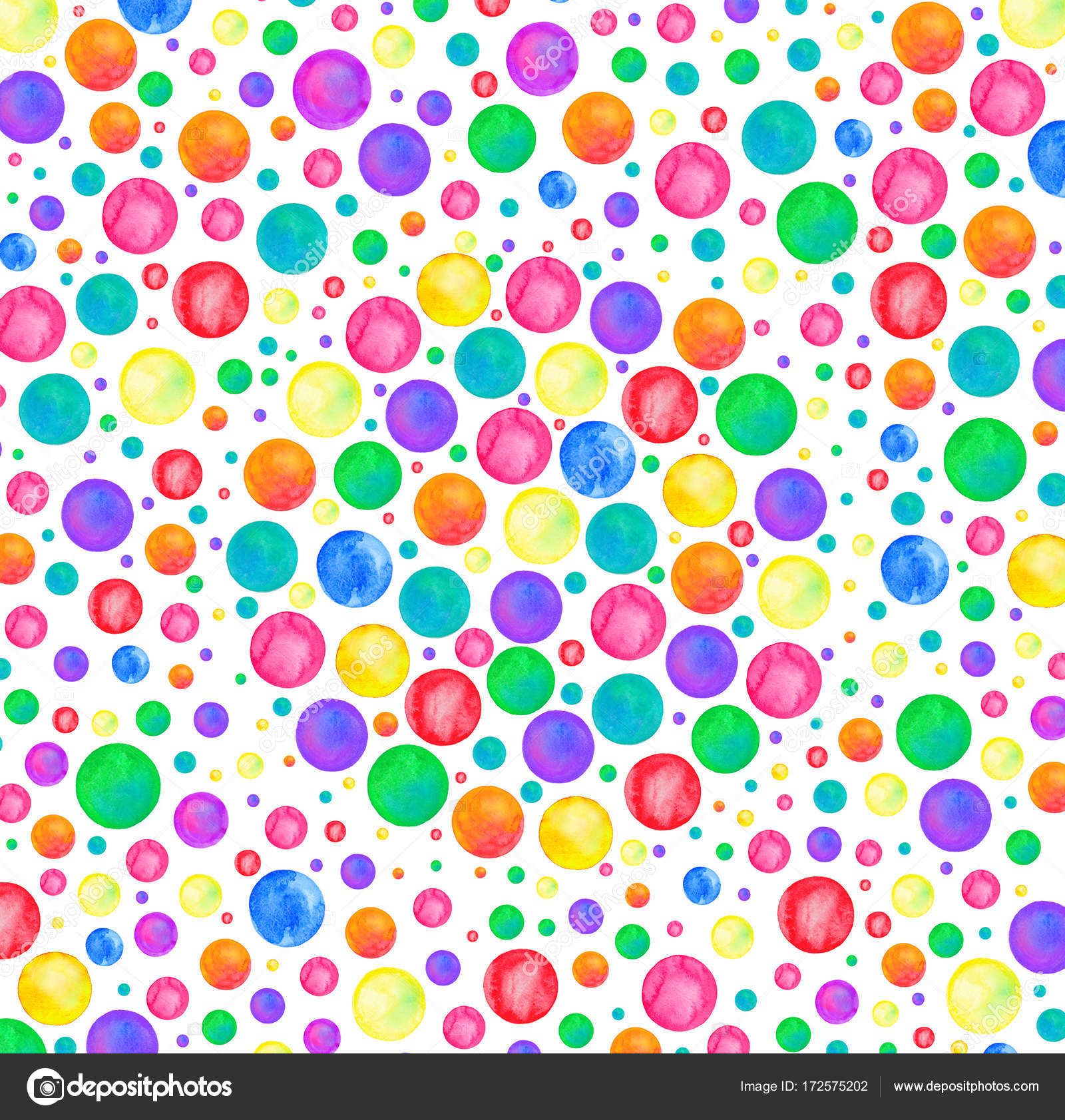 Rainbow Polka Dots Background