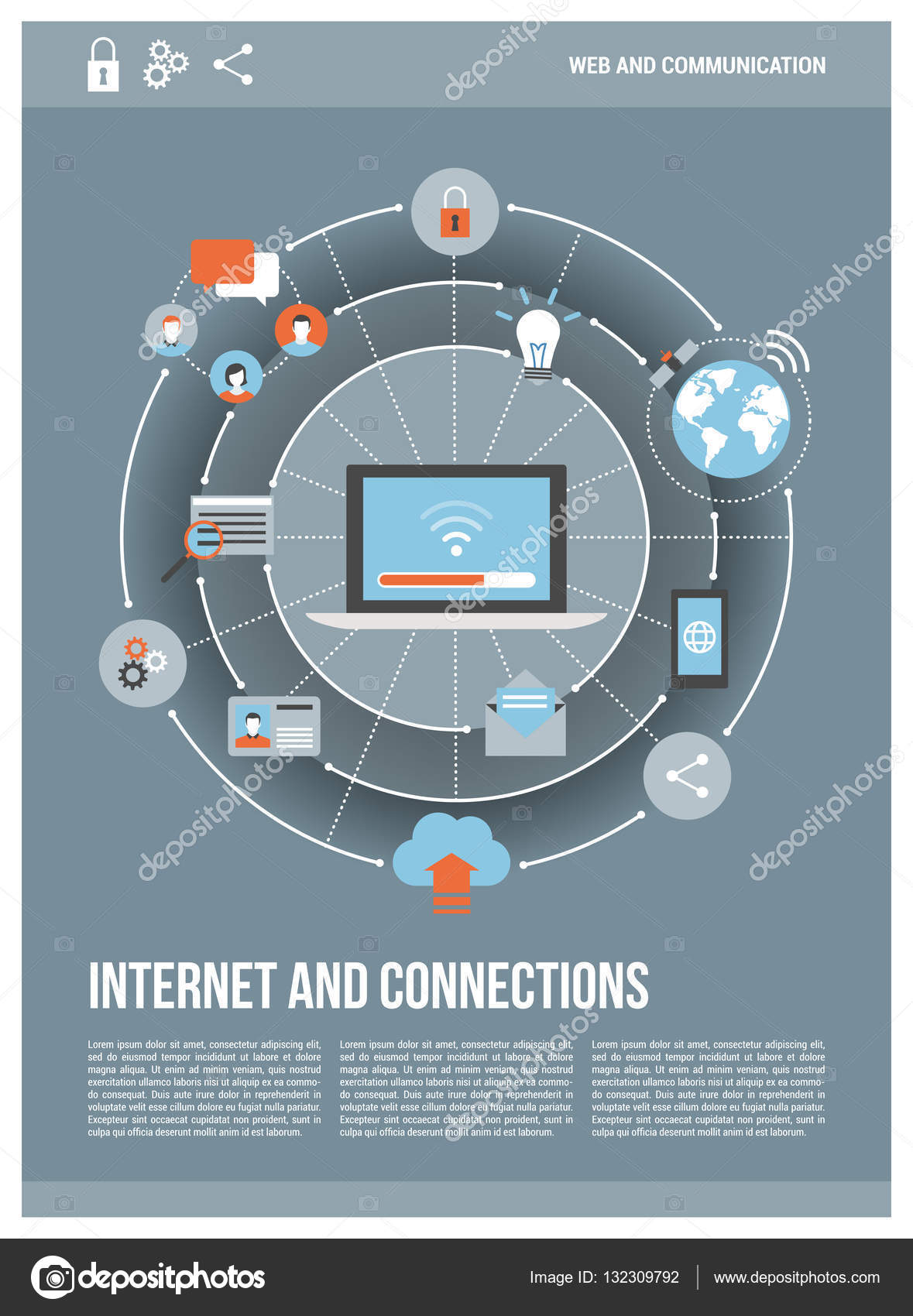 Banner of internet and connections signs Stock Vector Image by ©elenabs ...