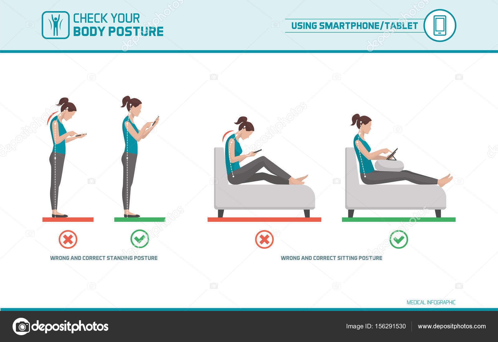 Smartphone and tablet ergonomics — Stock Vector © elenabs #156291530