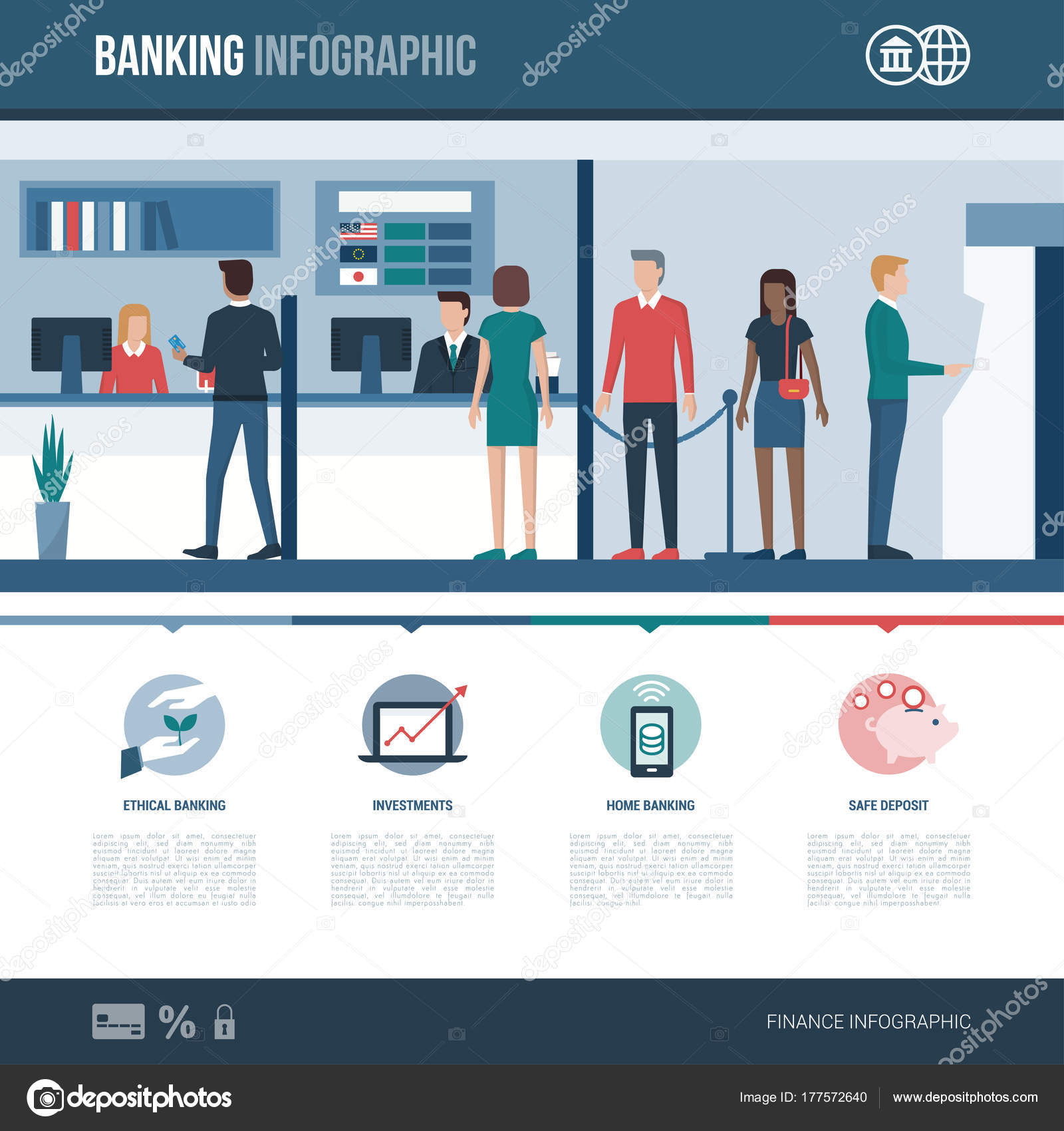 Banking infographic Stock Vector by ©elenabs 177572640