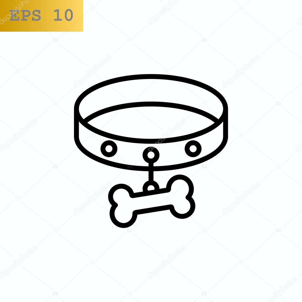 Icono de collar de perro vector, gráfico vectorial © Mr.Webicon imagen ...