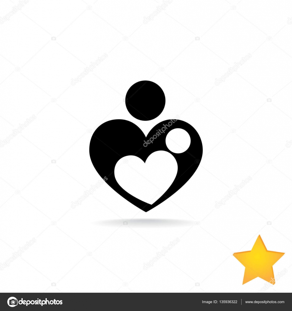 Mother love symbol or icon Stock Vector Image by ©Mr.Webicon #135936322