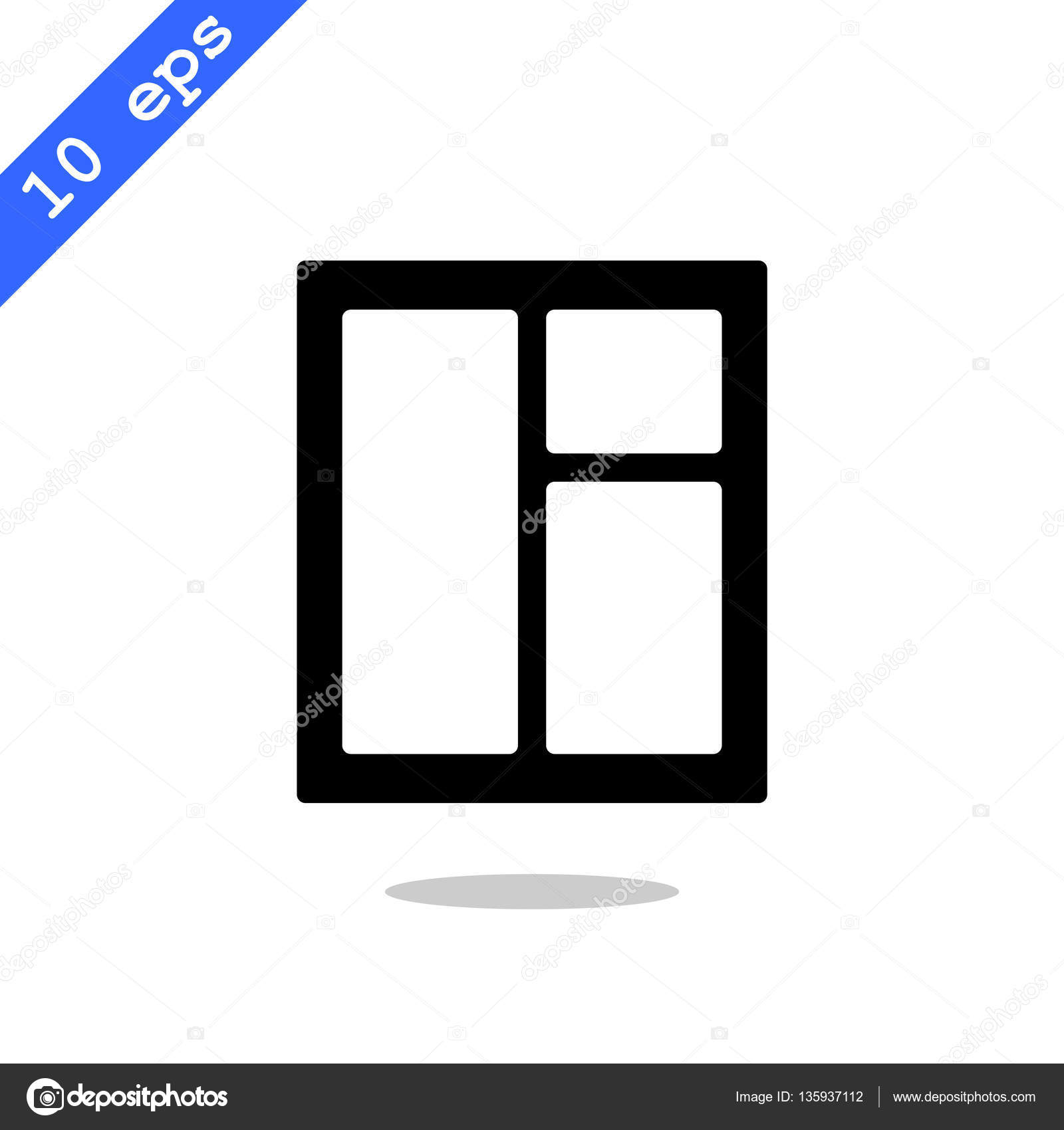 Window flat style icon Stock Vector by ©Mr.Webicon 135937112