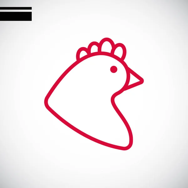 Chicken head icon Stock Vector by ©Mr.Webicon 102013462