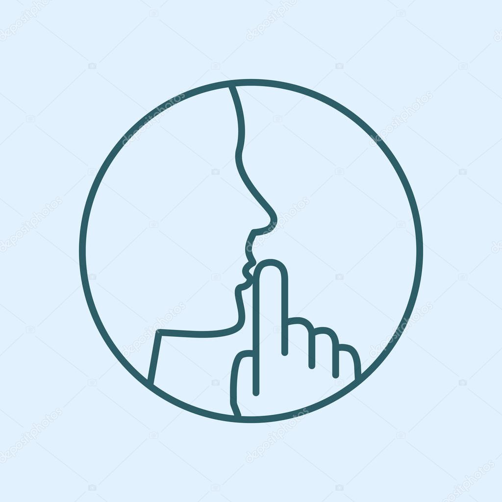 Keep silence icon — Stock Vector © Mr.Webicon #169536388