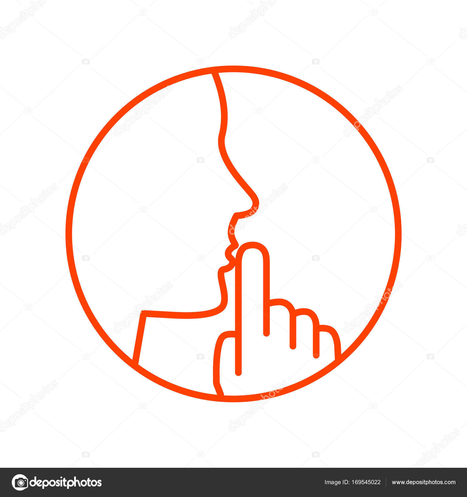 Mantener el silencio icono Vector de stock por ©Mr.Webicon 169545022