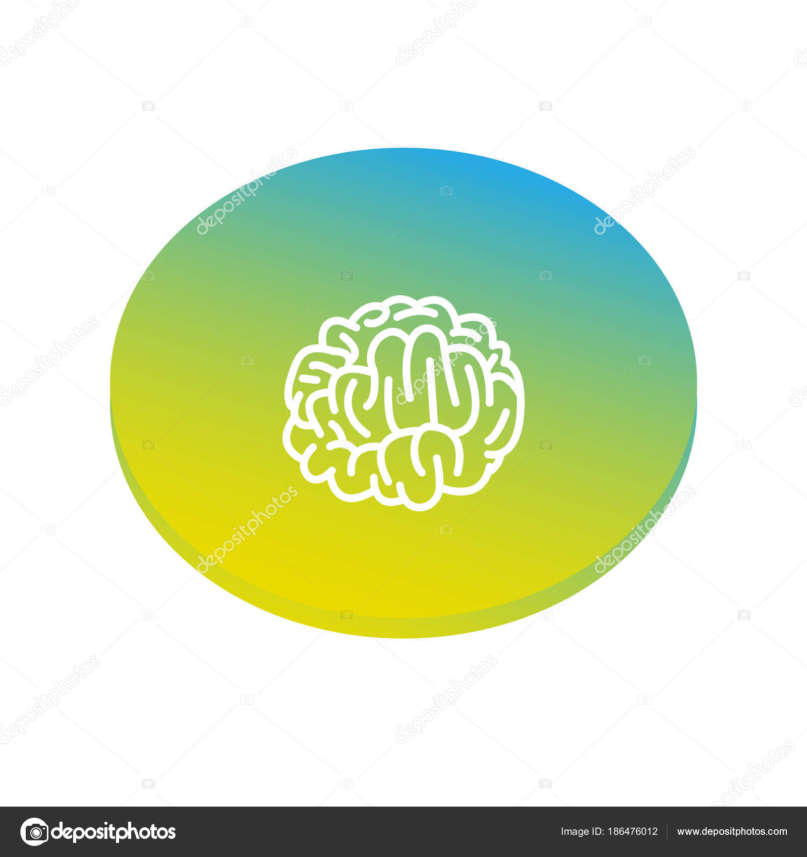 Human Brain Flat Icon Vector Illustration — Stock Vector © Mr.Webicon ...