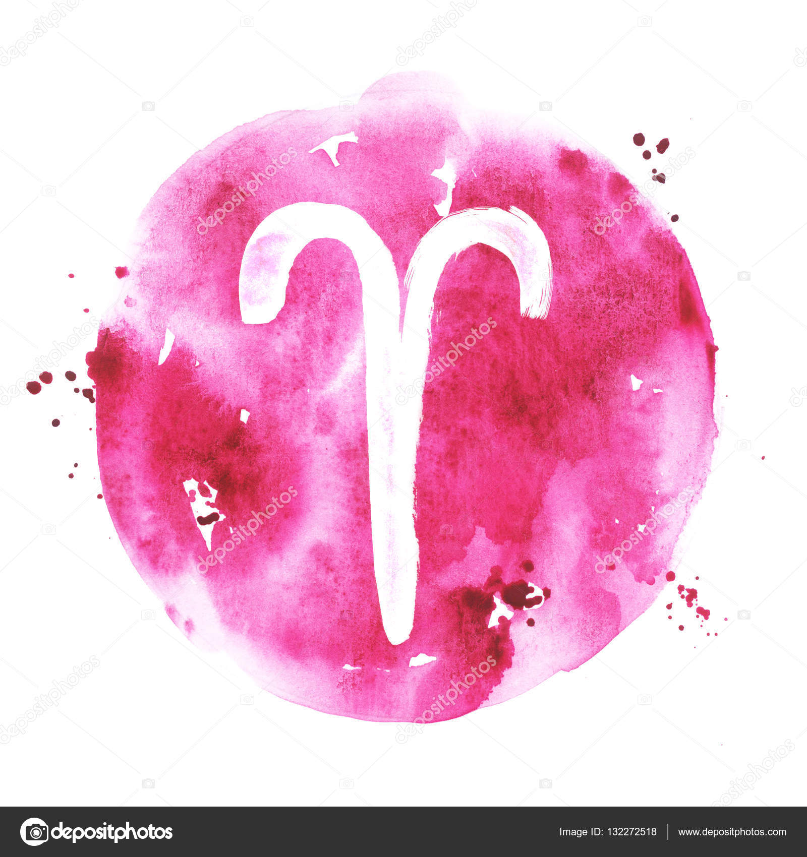 Aries Symbol Pink