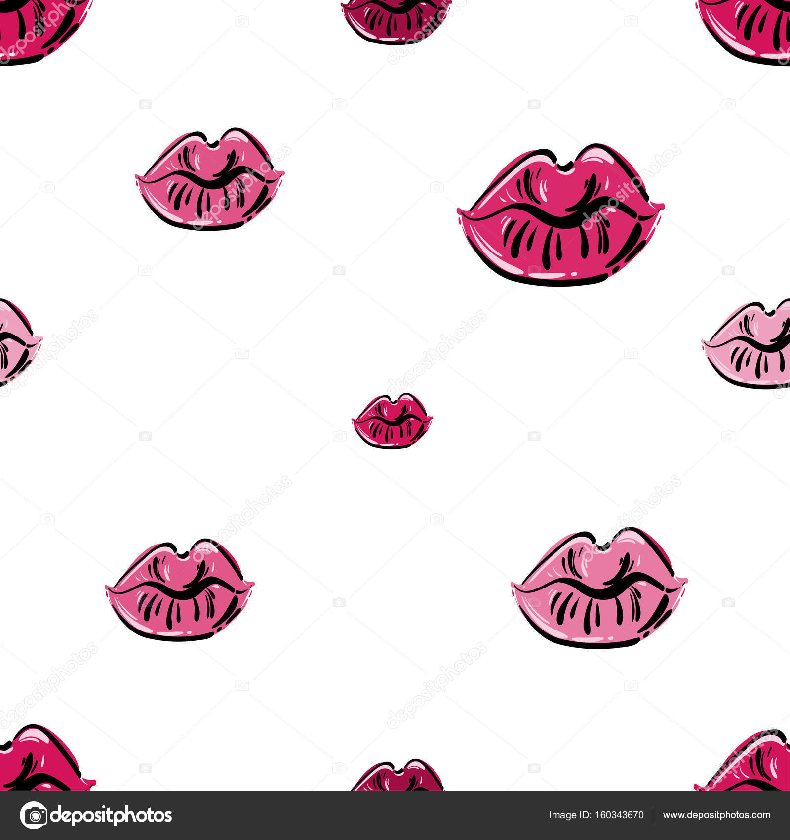 Vector abstract seamless pattern for your design. Kiss. Stock Vector by ...