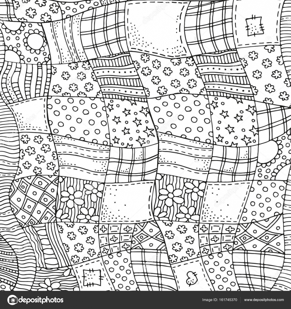 Quilt Black And White Clipart