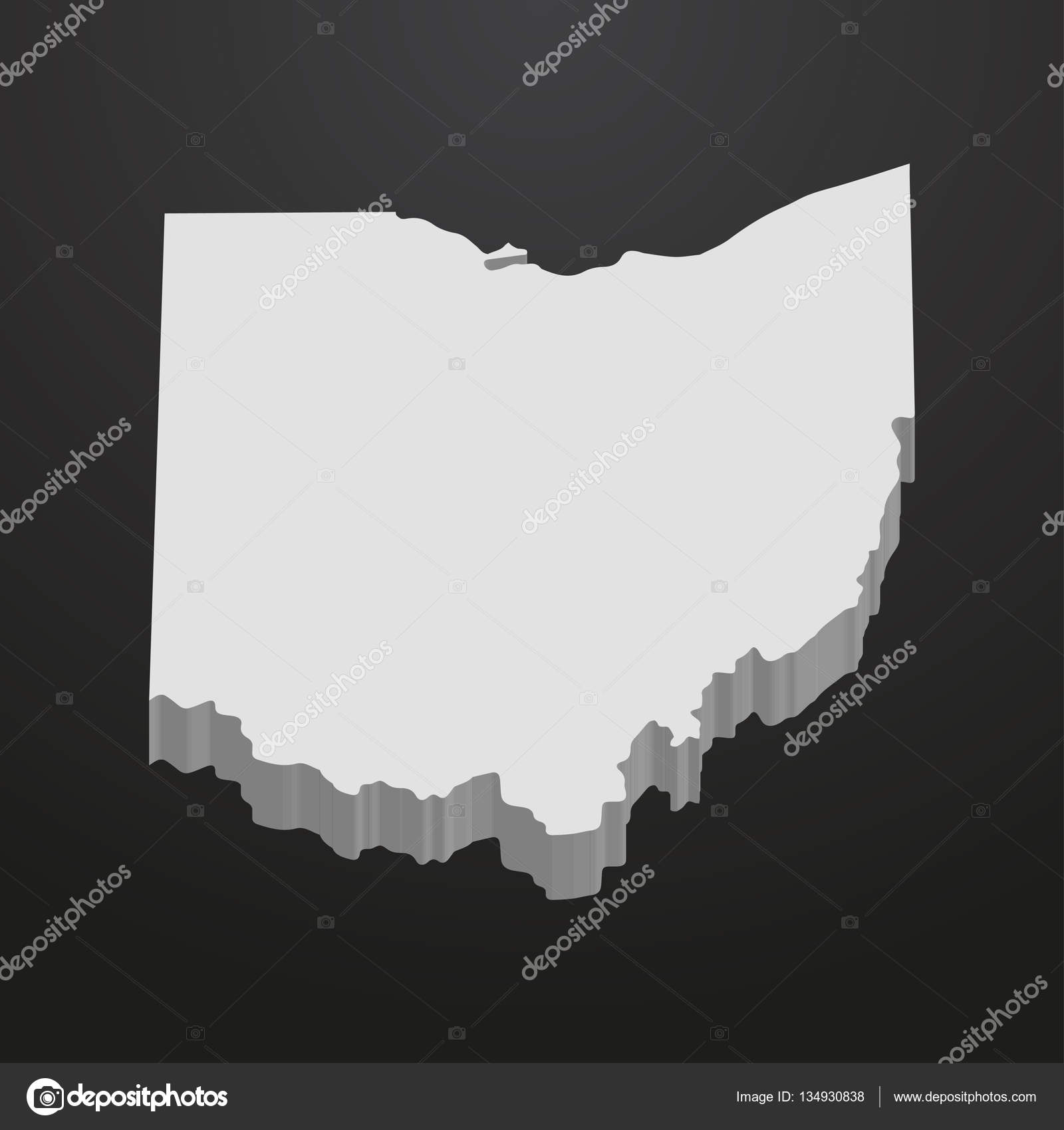 Ohio State Outline Vector