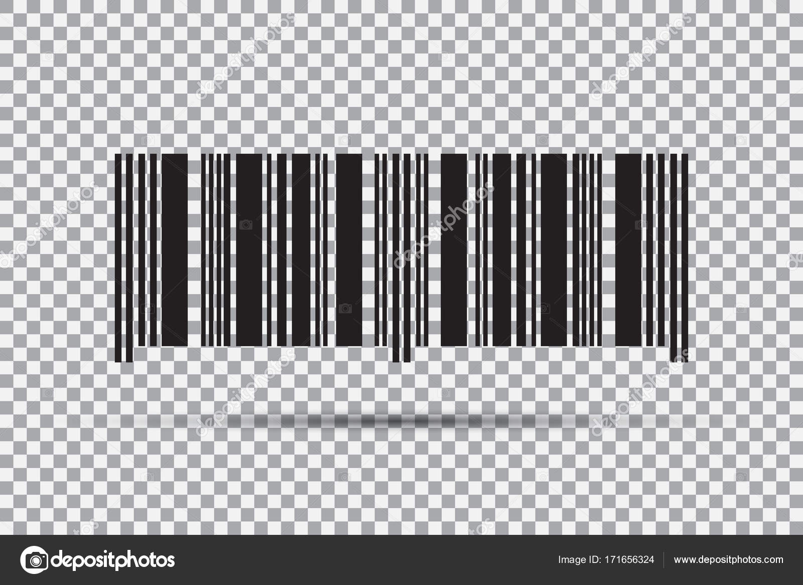 Icono de código de barras aislado sobre fondo transparente. Ilustración vectorial vector ...