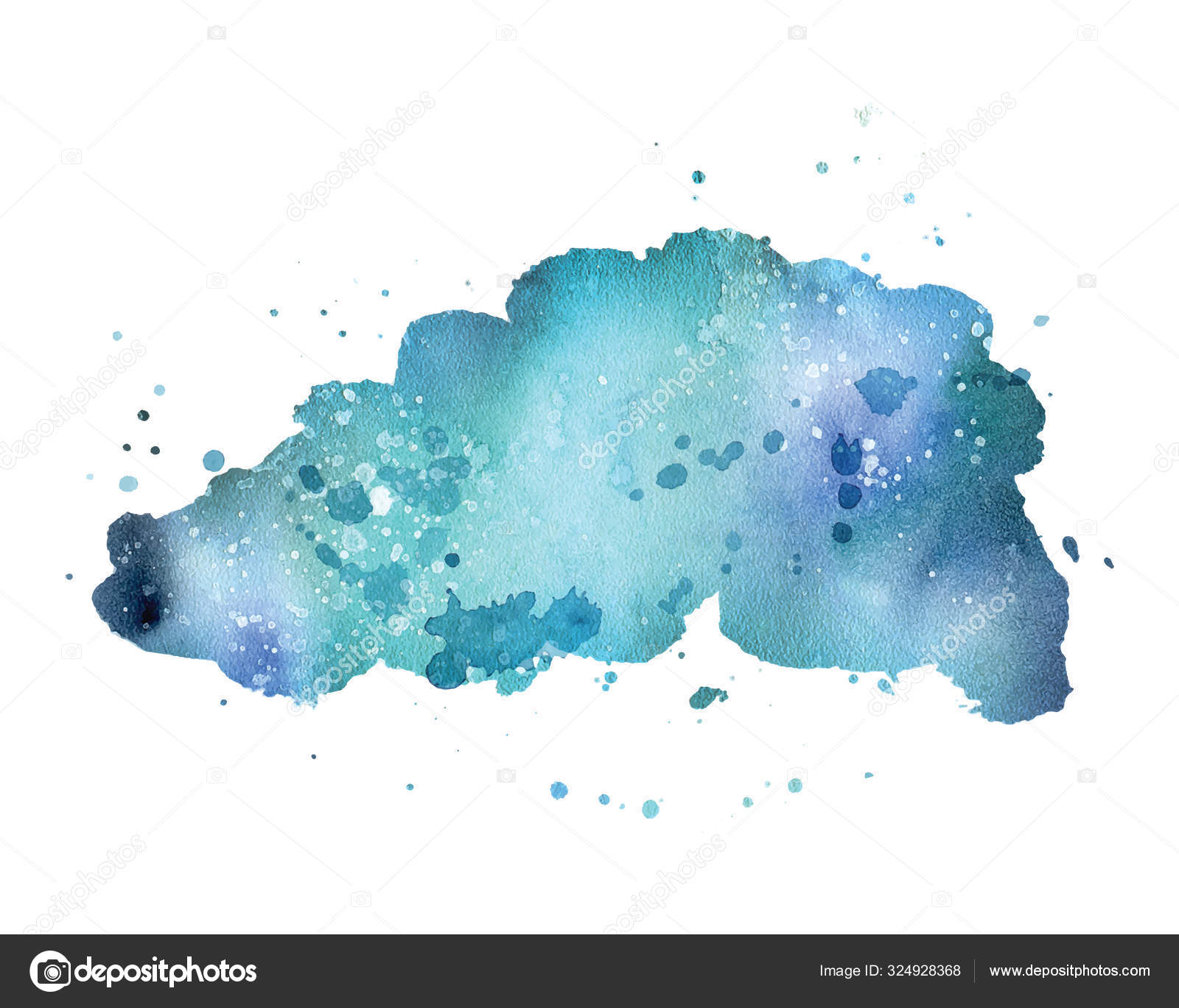Watercolor abstract splash Color painting texture. Blue background ... Watercolor abstract splash Color painting texture. Blue background ...