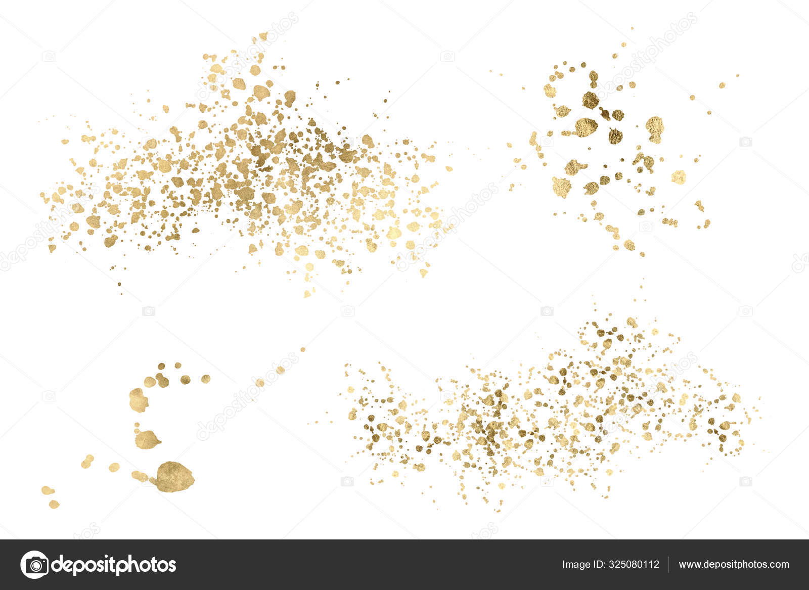 Watercolor gold Drop Splash Vector Hand drawn Stock Vector Image by ...