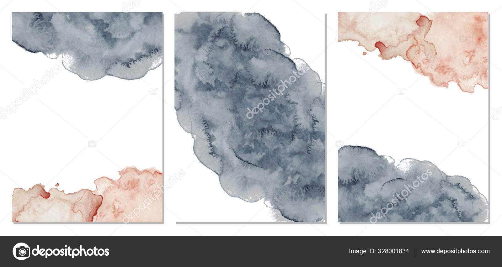 Watercolor pink and grey background Hand drawn texture ombre Stock ...