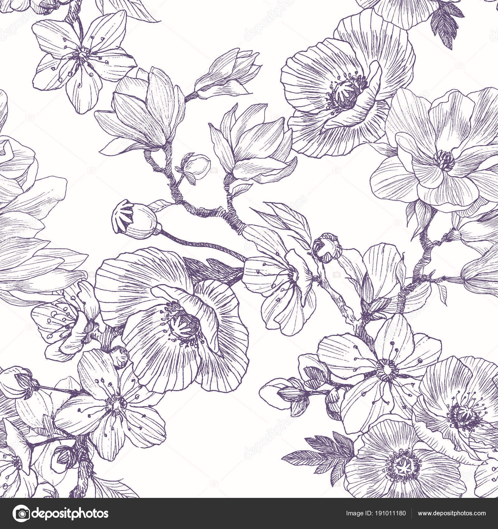 Beautiful Flower Pattern Drawings