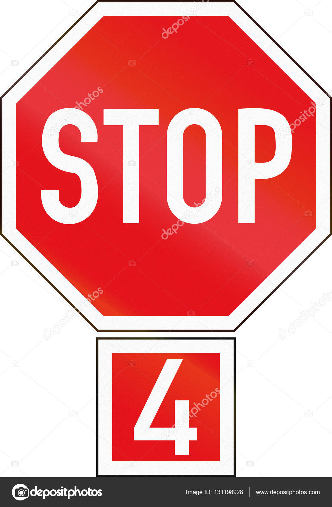 4 Way Intersection Sign