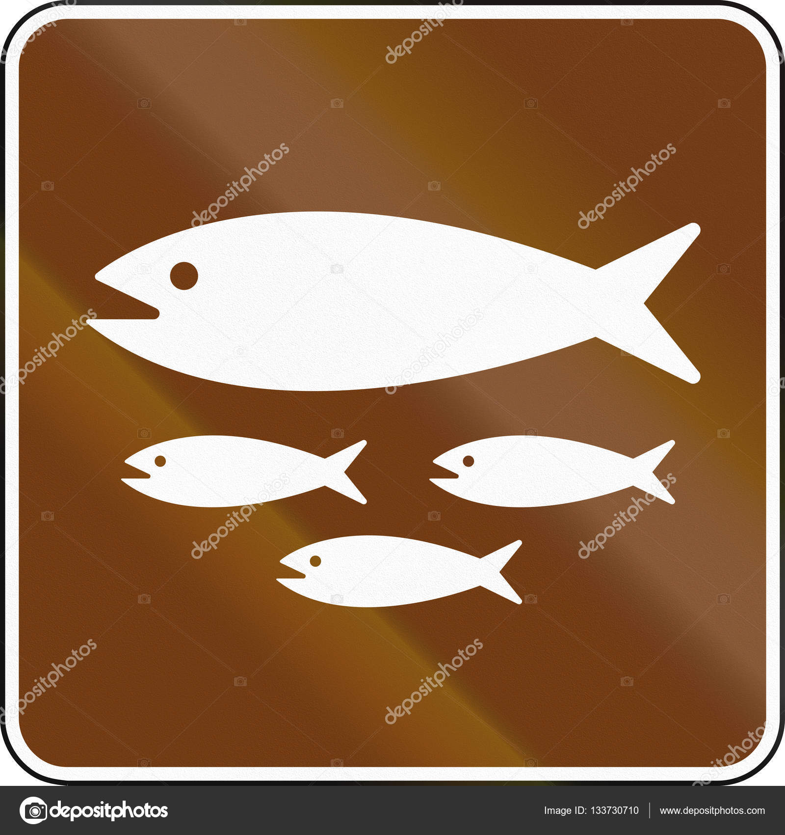 United States MUTCD guide road sign - Fishes — Stock Photo © jojoo64 ...