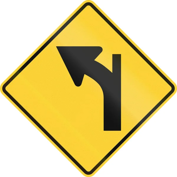 United States MUTCD warning road sign - T-Intersection — Stock Photo ...