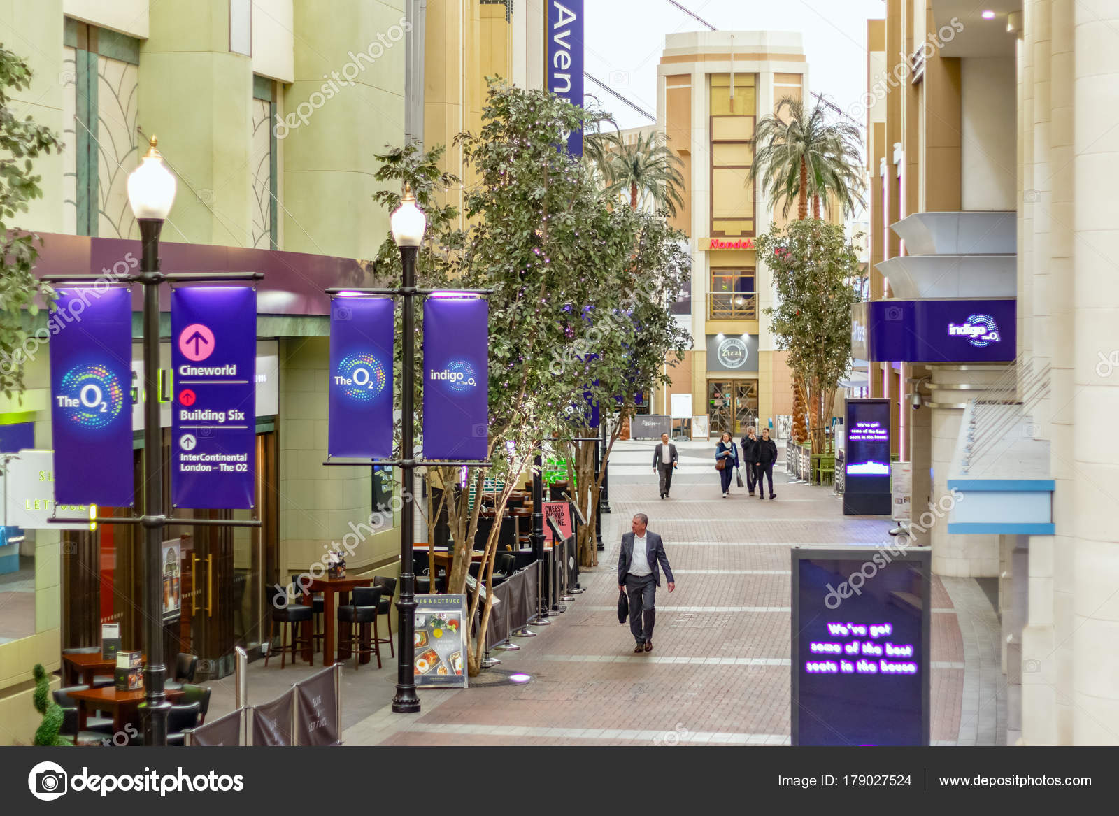 Interior of The O2 Arena with bars and restaurants – Stock Editorial ...