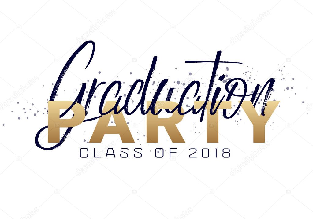 Etiqueta de graduación. Texto vectorial para diseño de graduación ...
