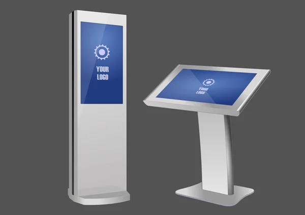 Set of Promotional Interactive Information Kiosk, Advertising Display ...