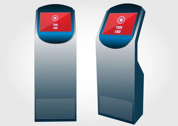 Set of Promotional Interactive Information Kiosk, Advertising Display, Terminal Stand, Touch ...