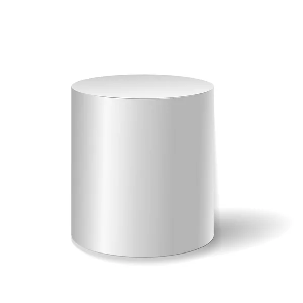 White Cylinder Isolated on White Background. Stock Vector Image by ...