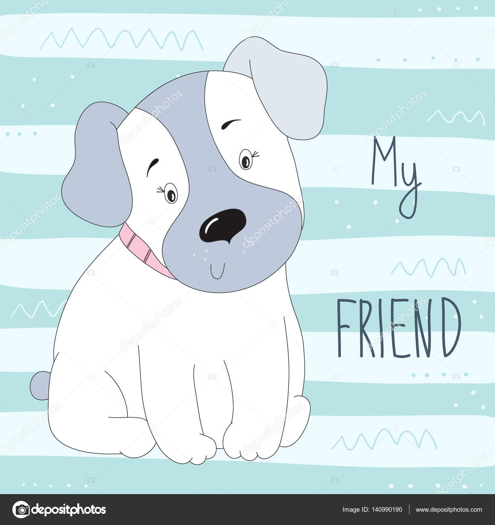 Lindo perro pequeño vector ilustración Vector de stock #140990190 de ©i ...