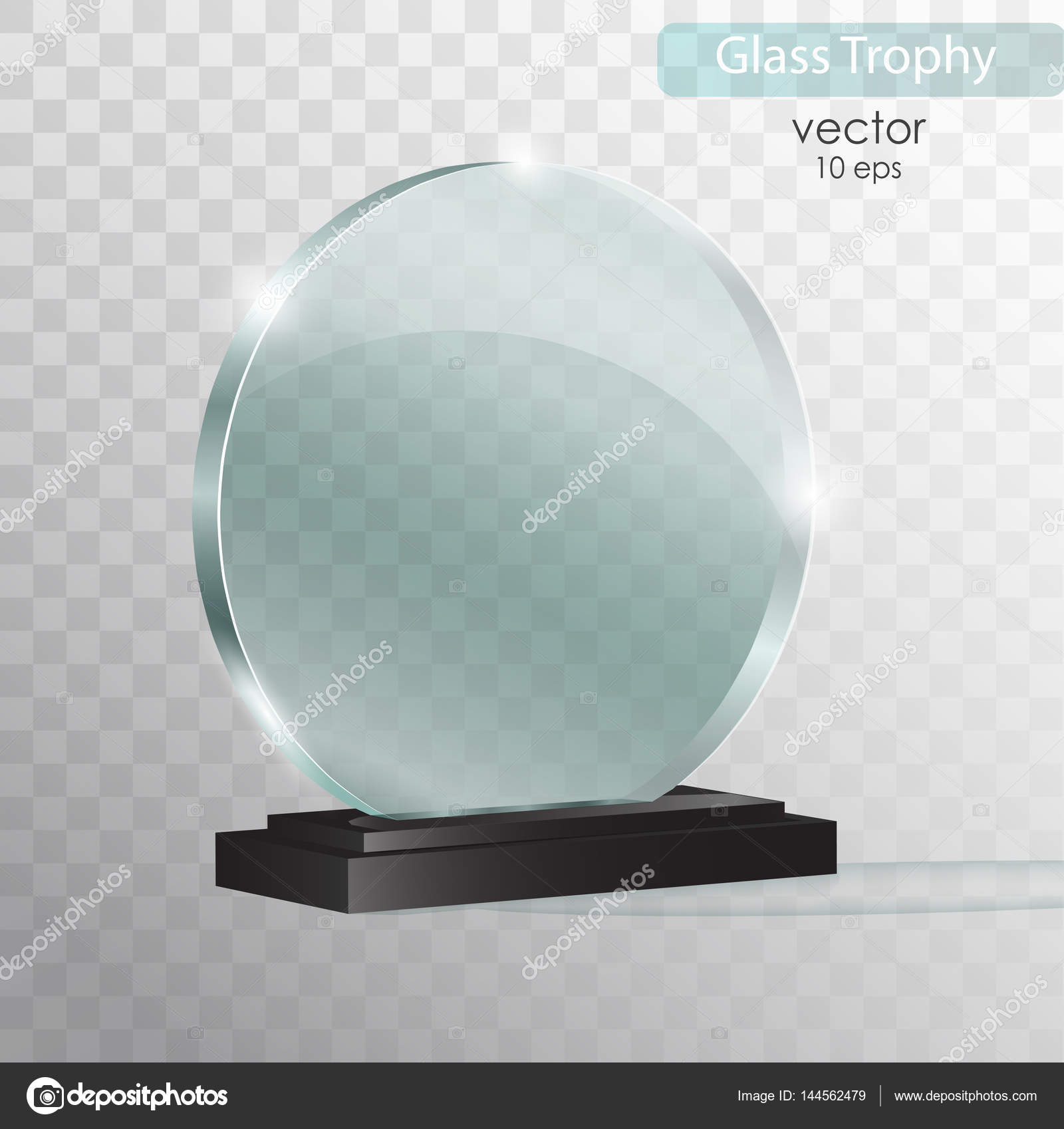 Glass Trophy Award. Stock Vector by ©Ann_Zasimova 144562479