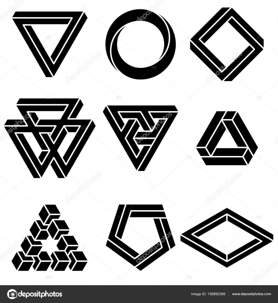 Set of impossible shapes. Stock Vector Image by ©Ann_Zasimova #156892368