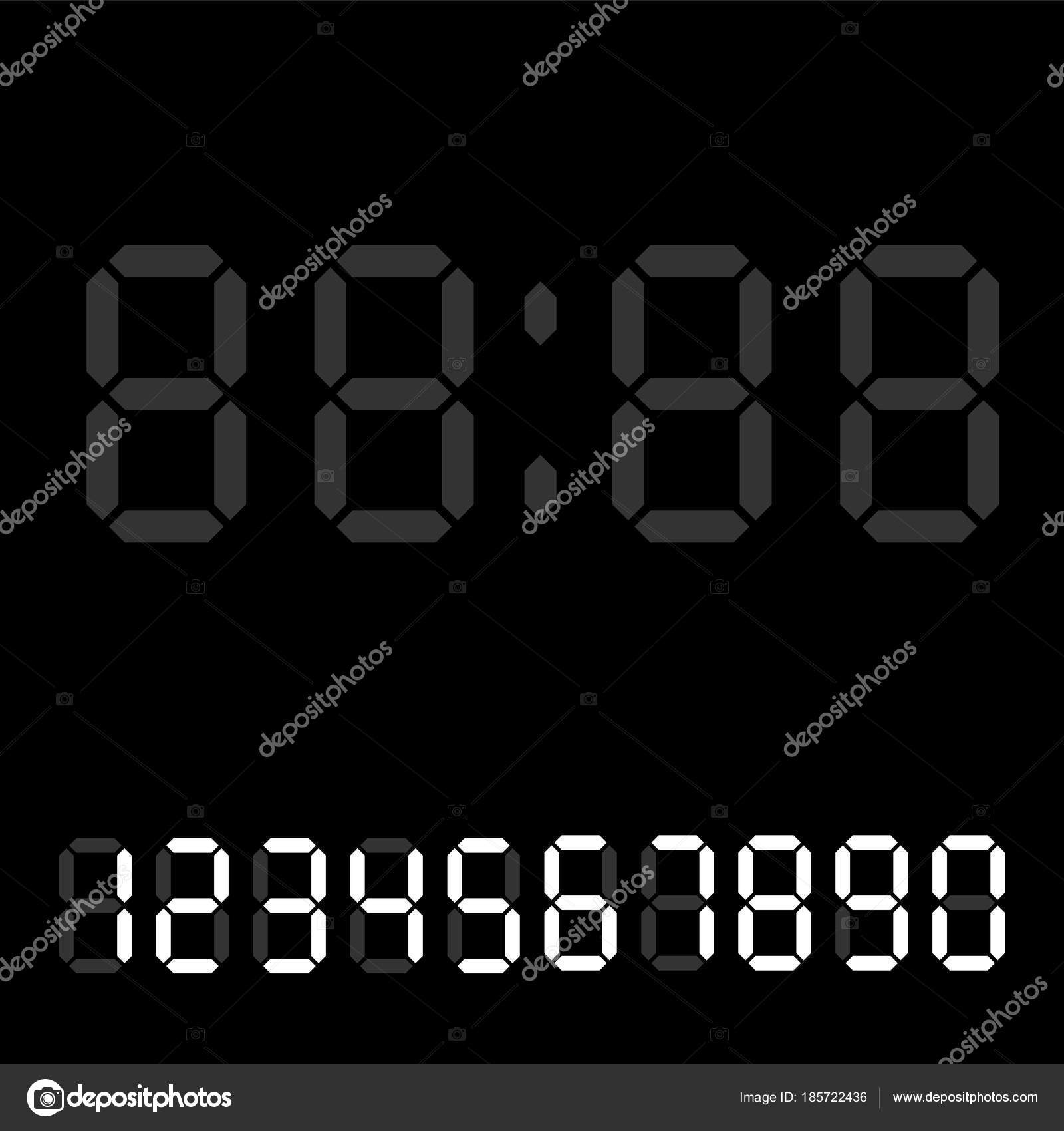 Reloj digital. Calculadora de números digitales. Letras de despertador ...