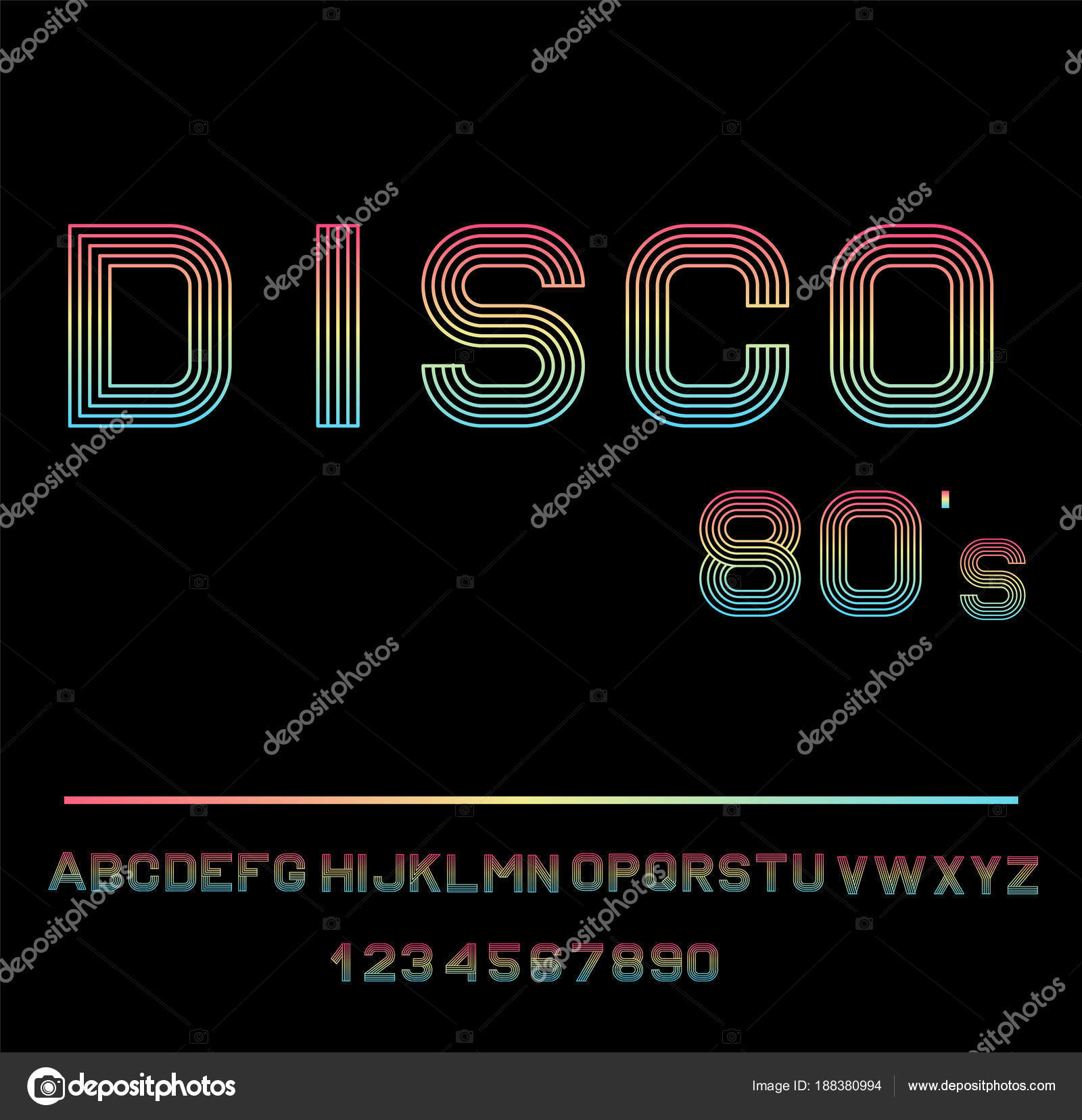 Disco Alphabet. 80 's Retro Font. Vector disco alfabeto . Vector de ... Disco Alphabet. 80 's Retro Font. Vector disco alfabeto . Vector de ...