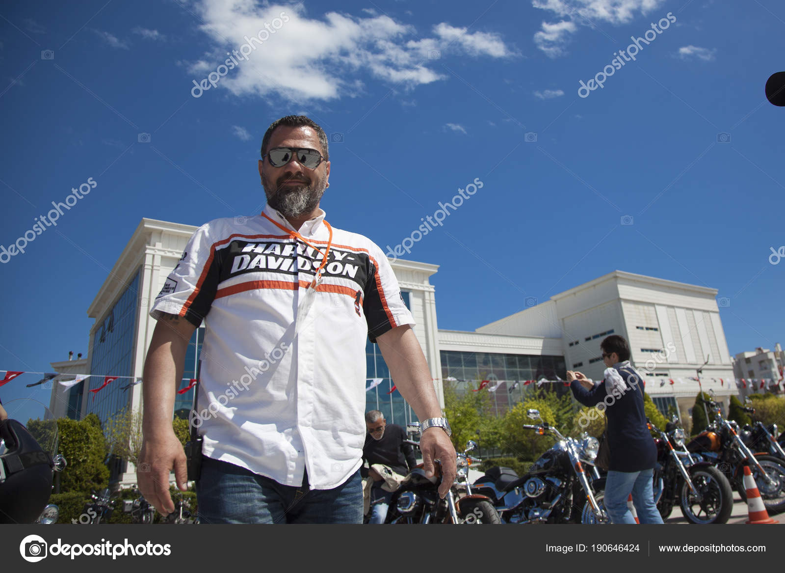 Happy driver riding Harley Davidson – Stock Editorial Photo © oaltindag ...