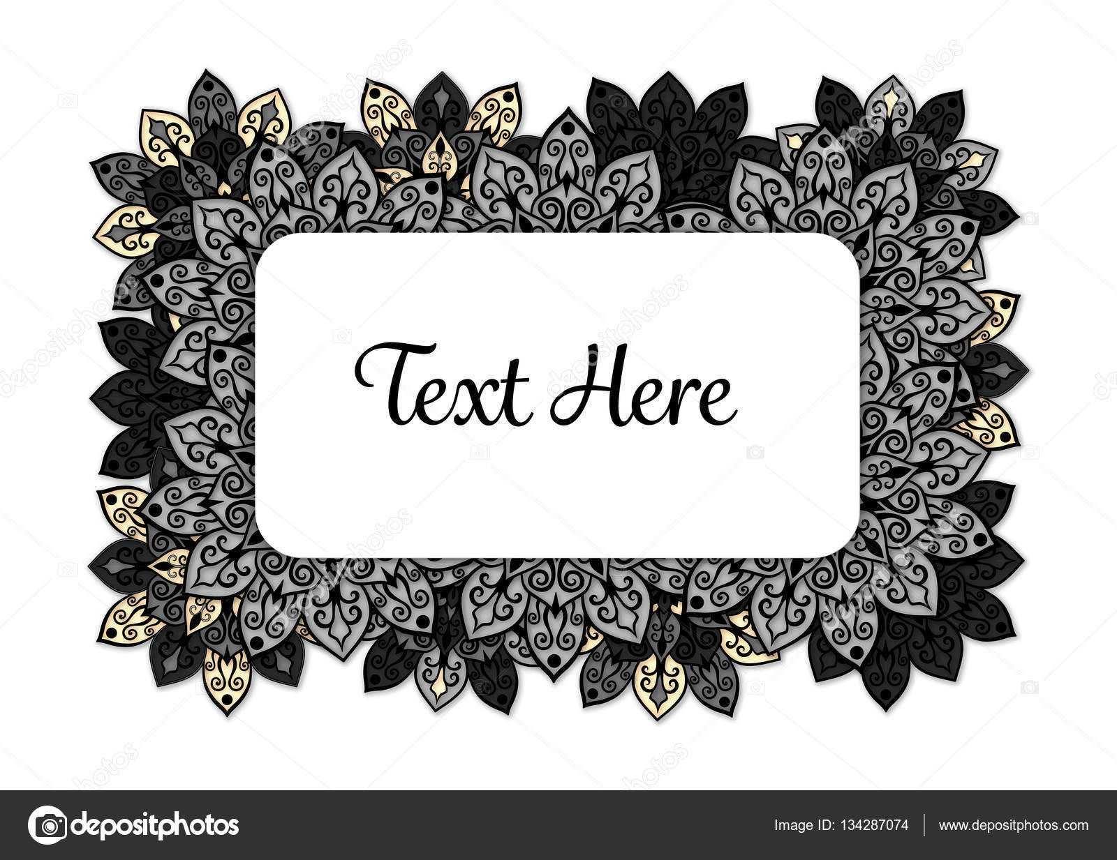 Vector floral mandala frame. Stock Vector by ©Kakapo_Studio 134287074