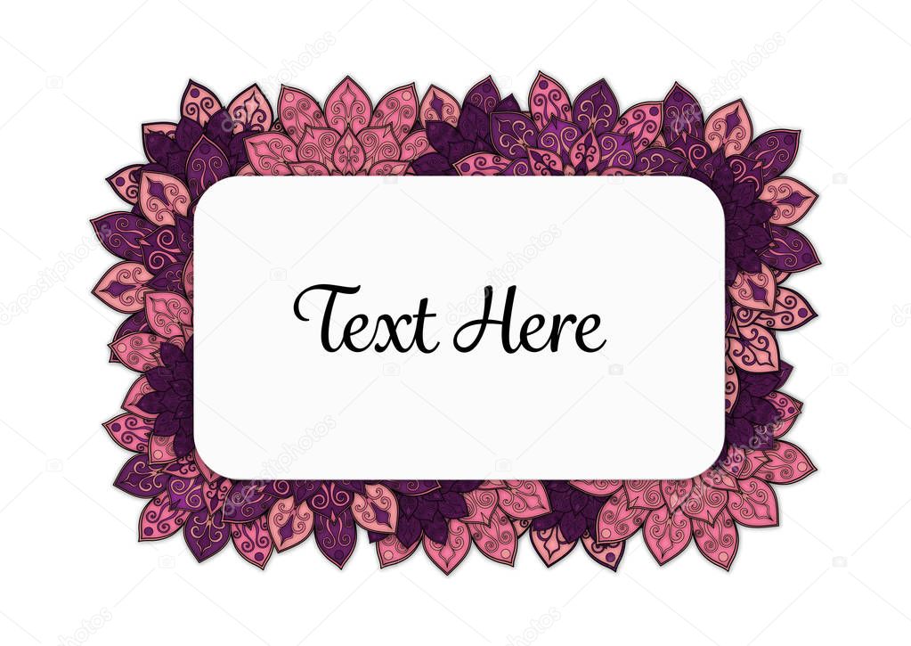 Vector floral mandala frame. — Stock Vector © Kakapo_Studio #134283806