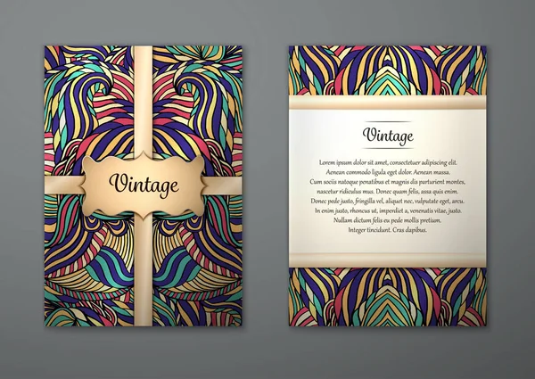 Card with tribal abstract pattern - Stock Image - Everypixel