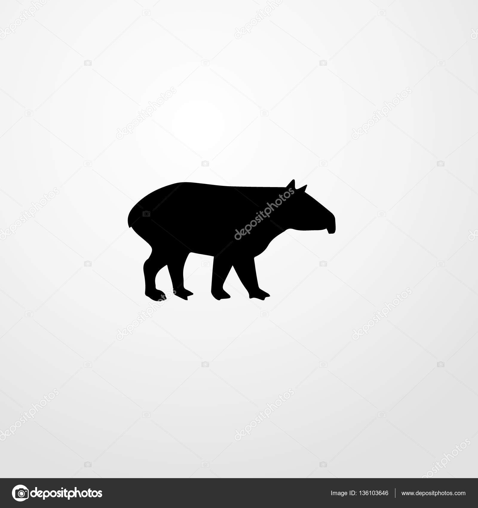 Tapir icon illustration isolated vector sign symbol — Stock Vector ...