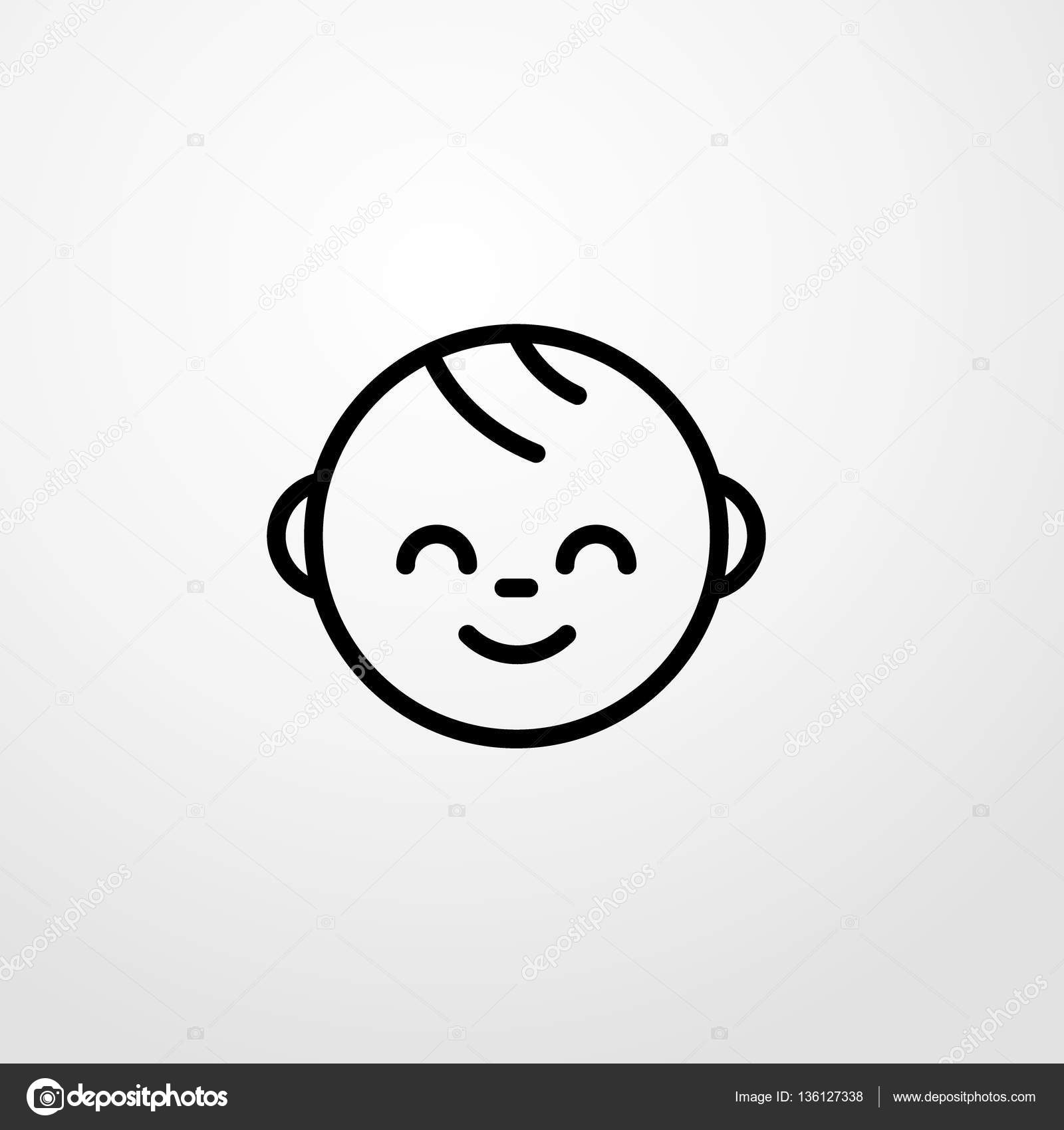 Baby face icon illustration isolated vector sign symbol Stock Vector by ...